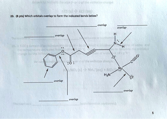 SOLVED: Which orbitals overlap to form the indicated bonds below? H2O ...