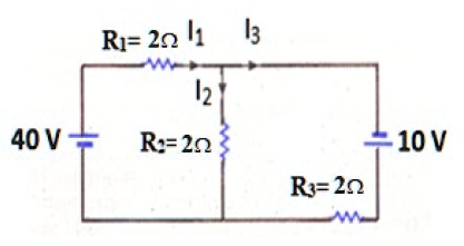 SOLVED: Using Kirchhoff's Law in the circuit shown in the figure: Calculate a) the current in ...