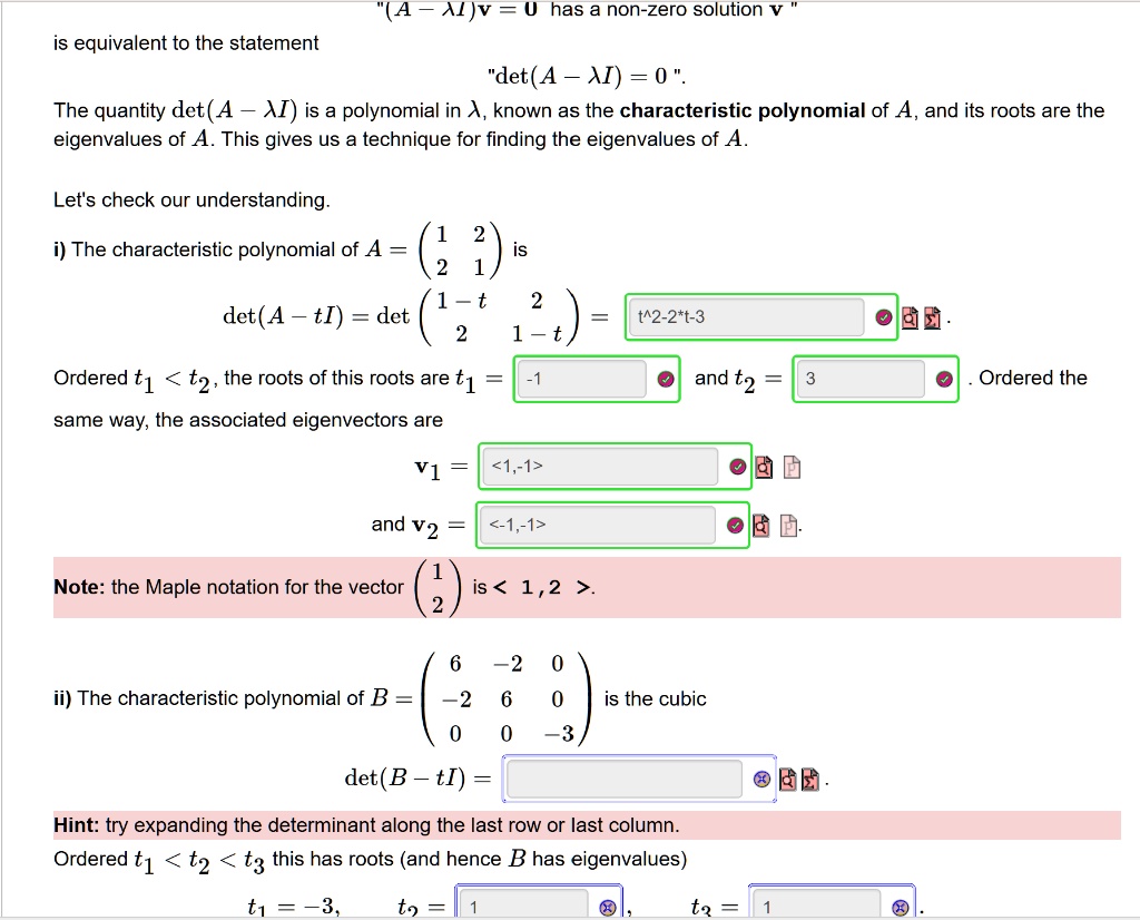 Solved A A V U Has A Non Zero Solution Is Equivalent To The