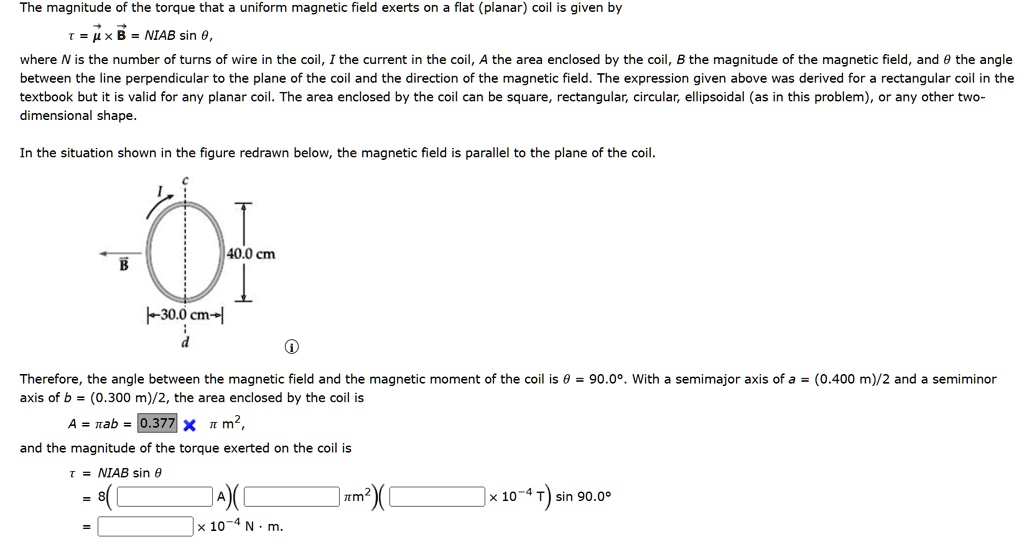 SOLVED: The magnitude of the torque that a uniform magnetic field ...