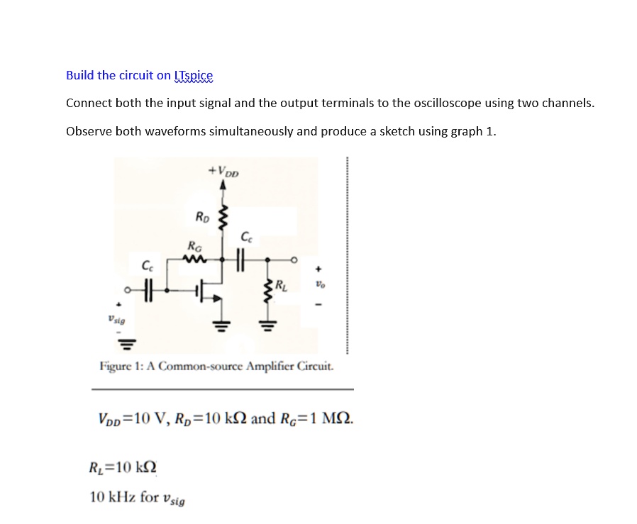 Solved Texts Build The Circuit On Ltspice Connect Both The Input Signal And The Output 