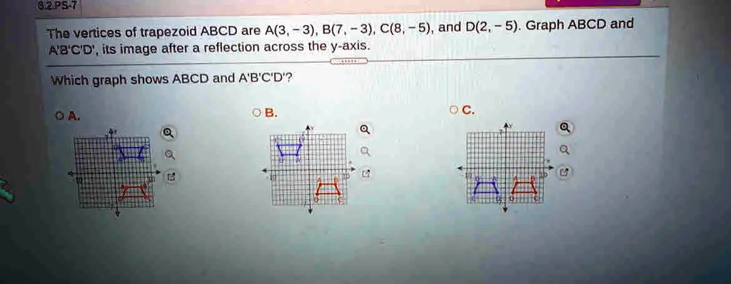 62 ps7 the vertices of trapezoid abcd are a3 3 b7 3 c8 5 and d2 5 graph ...