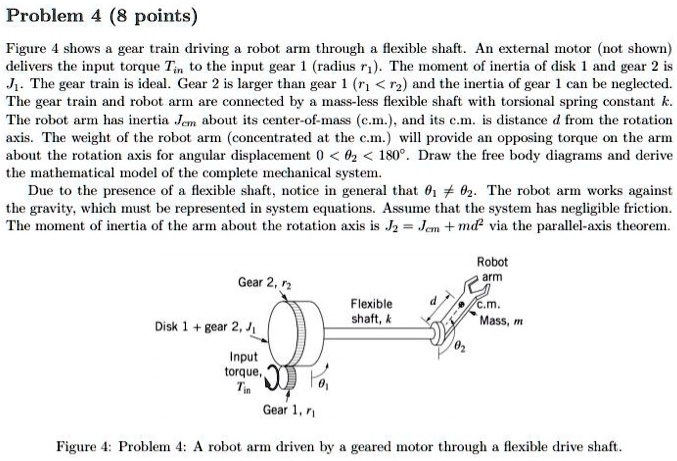 Problem 4 (8 points) Figure 4 shows a gear train driving a robot arm ...