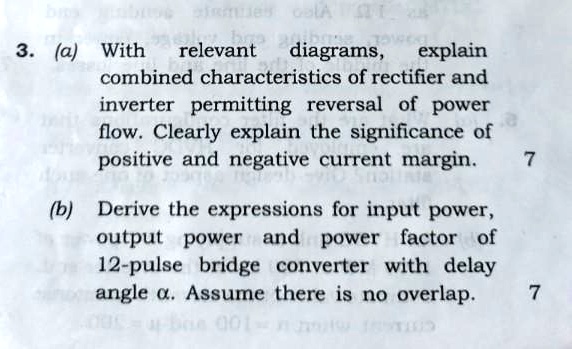 3. (a) With relevant diagrams, explain combined characteristics of ...