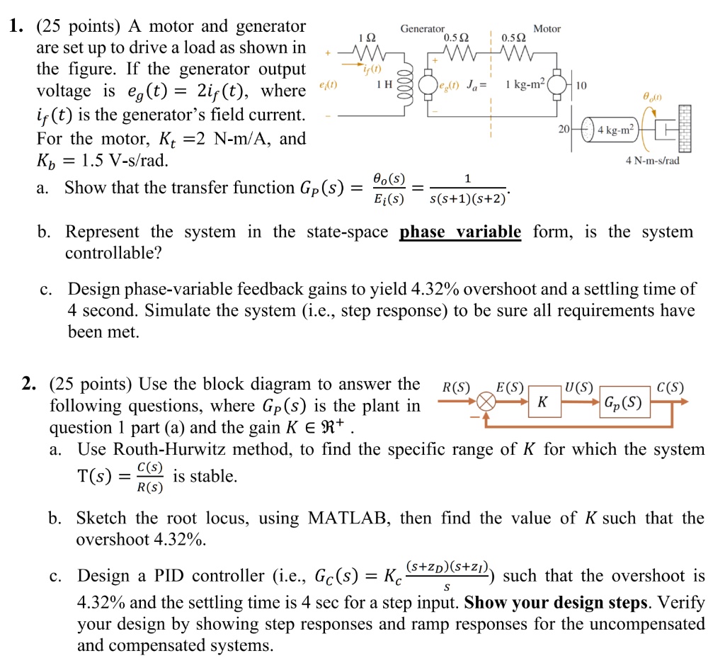 please just answer 2 1 25 points a motor and generator generator motor ...