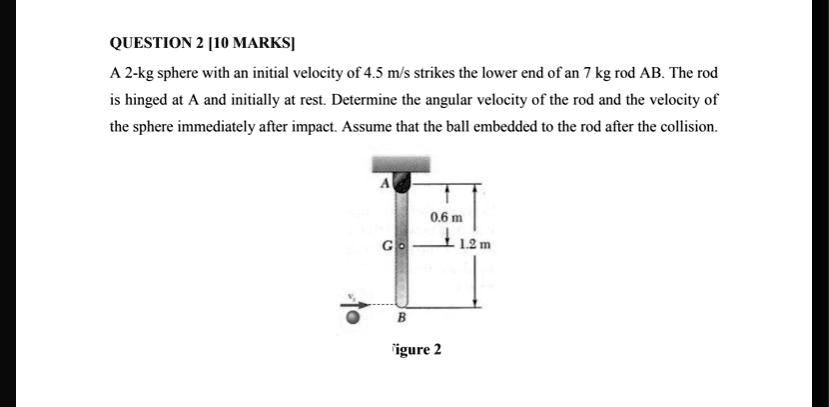 SOLVED: A 2-kg sphere with an initial velocity of 4.5 m/s strikes the ...