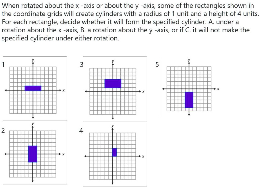 A little help, please? Thank you. When rotated about the X -axis or about the y -axis, some of ...
