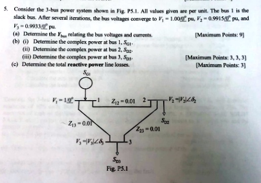 5 v099330pu a determine the ypu relating the bus voltages and currents ...