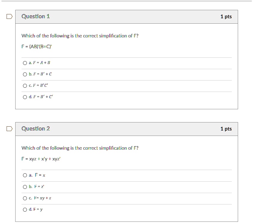 SOLVED: Question 1 1 pts Which of the following is the correct ... SOLVED: Question 1 1 pts Which of the following is the correct ...
