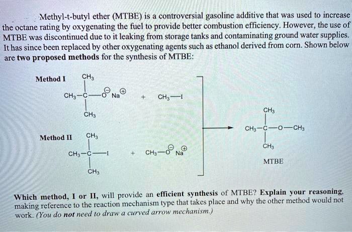 SOLVED: Methyl-t-butyl ether (MTBE) is controversial gasoline additive ...