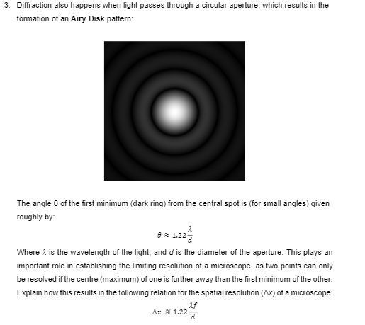 SOLVED: 3. Diffraction also happens when light passes through a ...