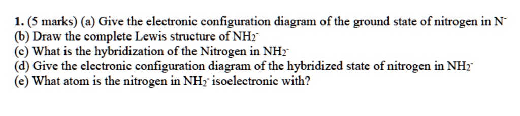SOLVED: 'Attached below. 1. (5 marks) (a) Give the electronic ...
