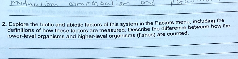 ms bucd e 365 tj tct 2 explore the biotic and abiotic factors of this system in the factors menu ...