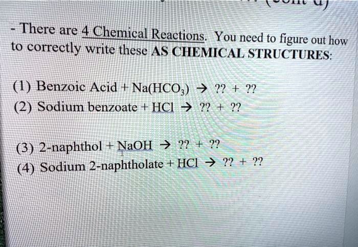 SOLVED:UAL 4) There are 4 Chemical Reactions: You need to figure out ...