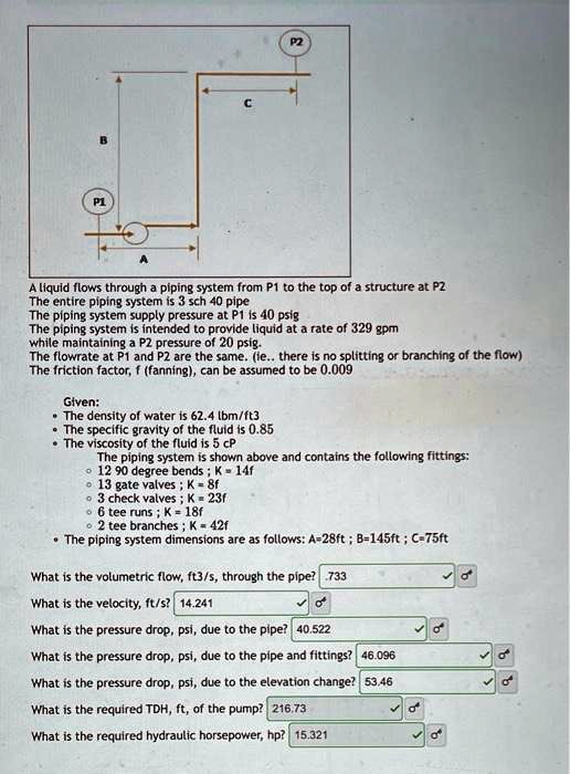 show how to calculate part 6 and part 7 tdh and required hydraulic ...