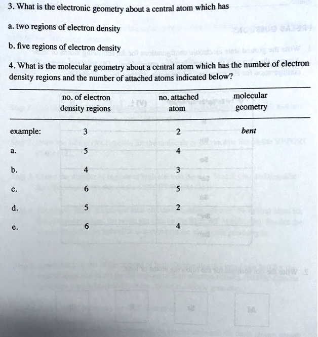 SOLVED: What is the electronic geometry about - central atom which has ...