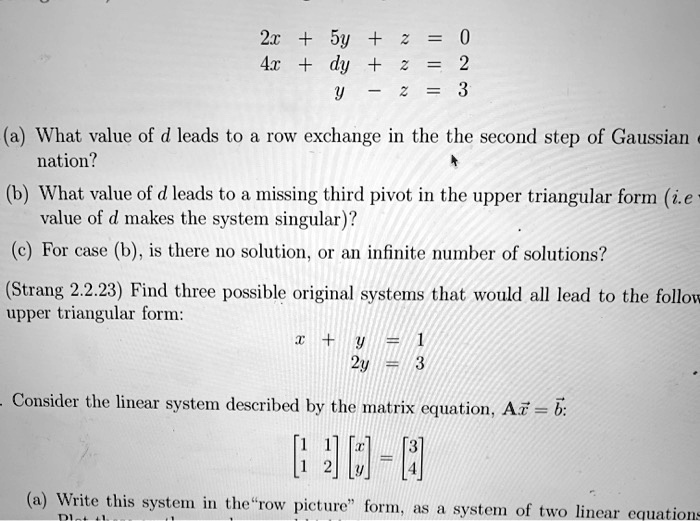 SOLVED: Sy dy + 21 4x (a) What value of d leads to MOI e exchange in the second step of Gaussian ...