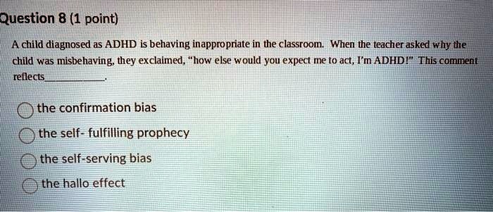 a child diagnosed as adhd is behaving inappropriately in the classroom ...