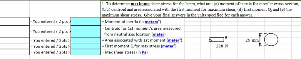 SOLVED: To determine the maximum shear stress for the beam, what are ...