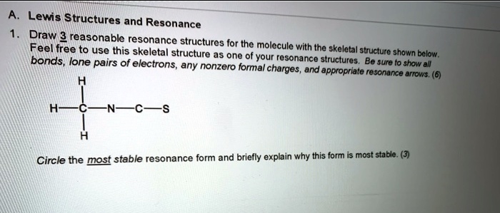 lewis structures and resonance peai zeeeasonable resonance structures for the molecule feel free ...