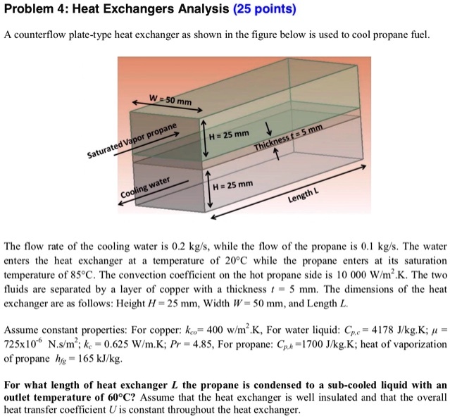 problem 4heat exchangers analysis 25 points a counterflow plate type heat exchanger as shown in ...