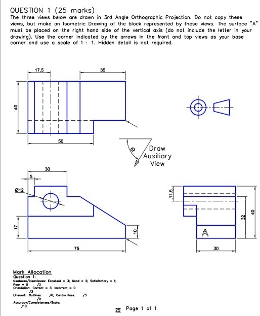 using autocad show all dimensions hidden details and center lines ...
