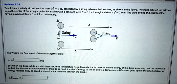 Problem 935 Two Disks Are Initially Mass Me Connlcted Snino Between Their Centers J5 Showin Unng