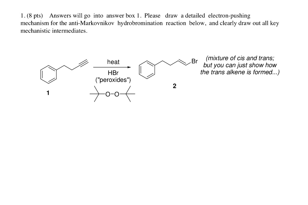 SOLVED: 1. (8 pts) Answers will go into answer box Please draw detailed ...