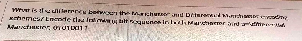 What is the difference between the Manchester and Differential ...