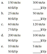 SOLVED: Using the 15 percent image receptor exposure rule, calculate ...