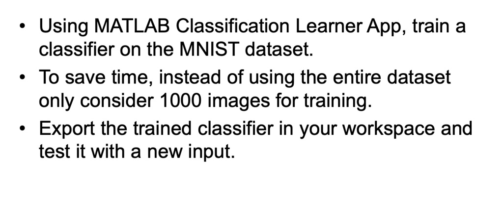 Solved On Matlab Using The Matlab Classification Learner App Train A 6600