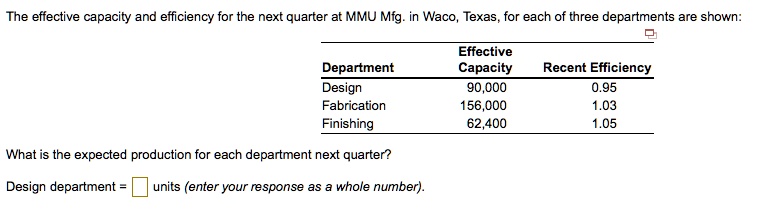 SOLVED: 'then b) calculate the expected production in each of the three departments for the next ...