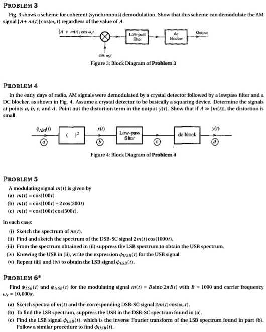 problem 3 fig 3 shows a scheme for coherent synchronous demodulation ...