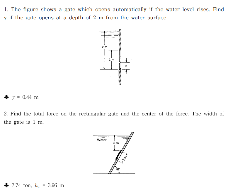 SOLVED: 1. The figure shows a gate which opens automatically if the ...