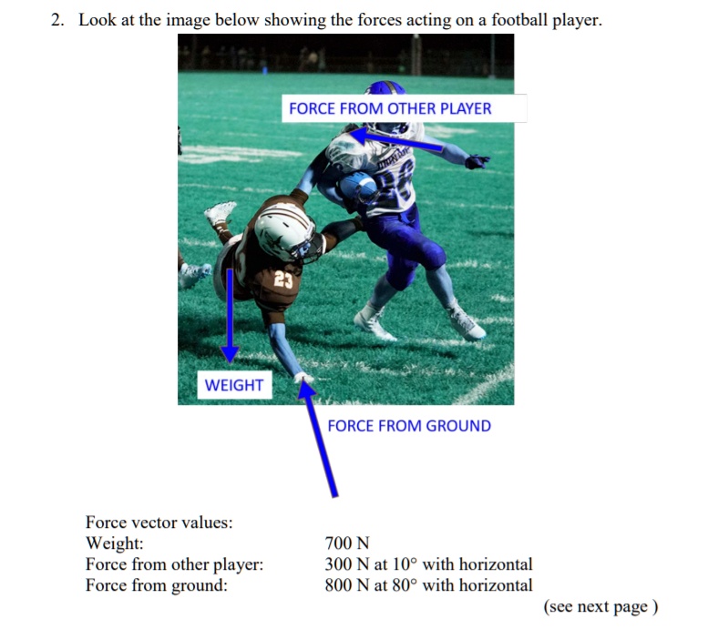 [GET ANSWER] 2. Look at the image below showing the forces acting on a ...