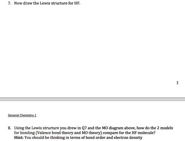 SOLVED: ' Now draw the Lewis structure for HF. Using the Lewis ... SOLVED: ' Now draw the Lewis structure for HF. Using the Lewis ...