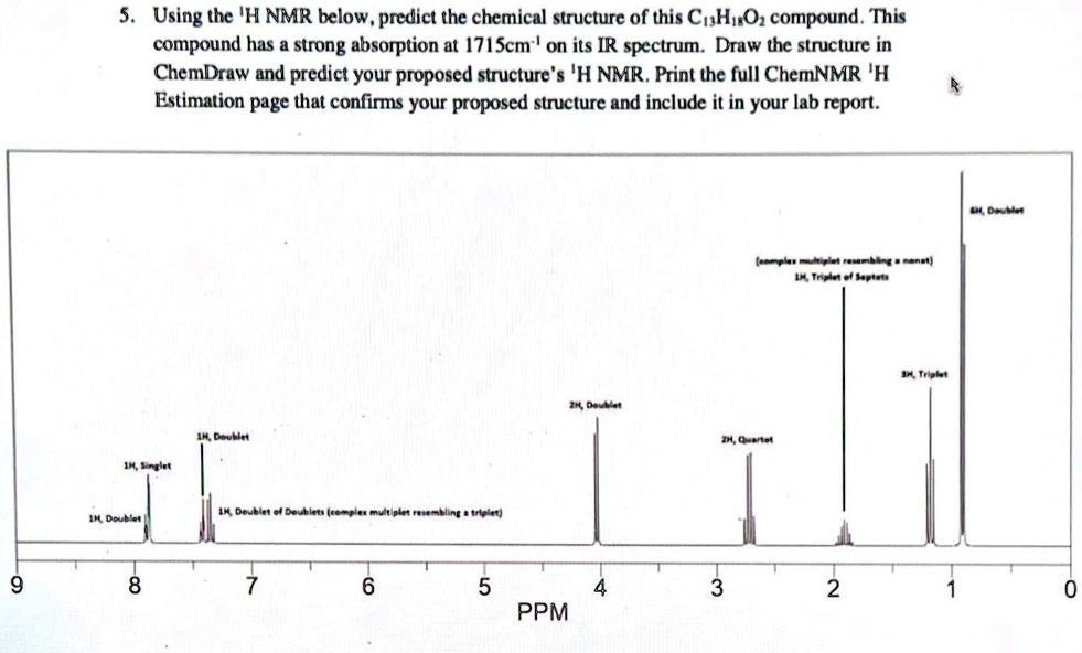 SOLVED: Using the 1H NMR below, predict the chemical structure of this ...