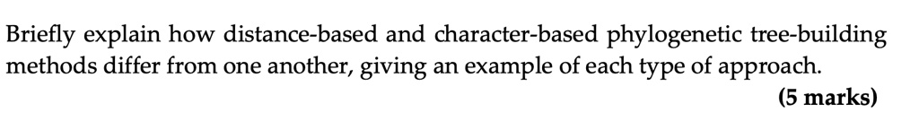 SOLVED: Briefly explain how distance-based and character-based ...