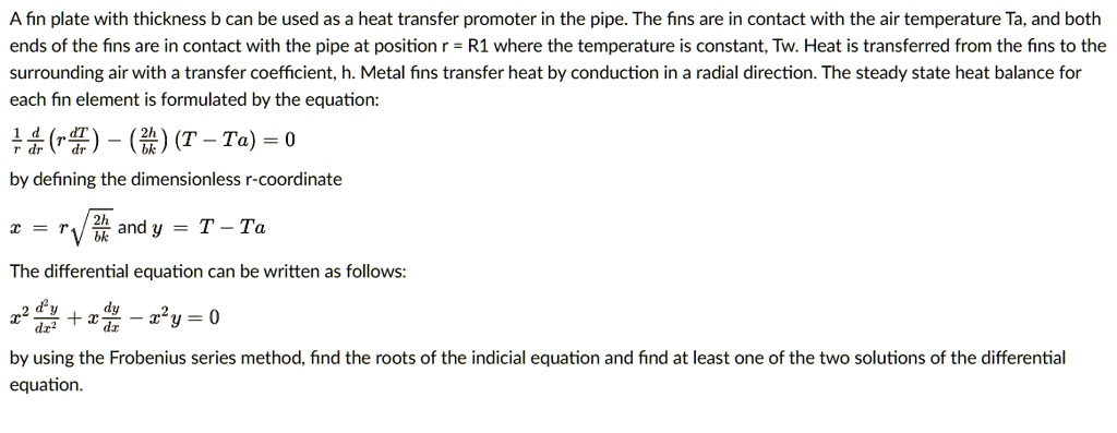 A fin plate with thickness b can be used as a heat transfer promoter in ...