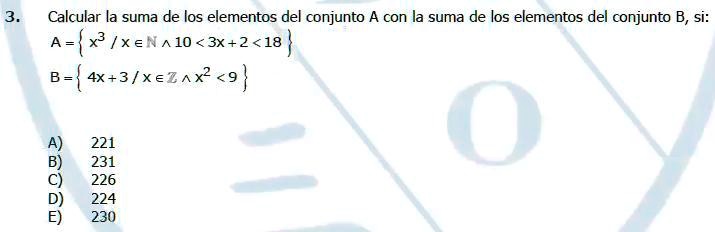 SOLVED: calcular la suma de los elementos del conjunto a con la suma de ...