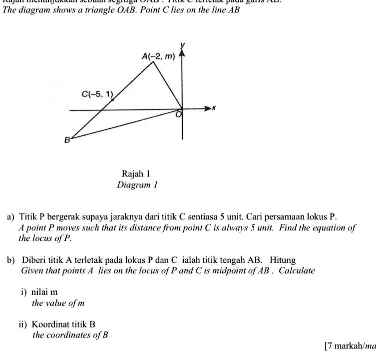 SOLVED: The diagram shows a triangle OAB. Point E lies on the line AB ...