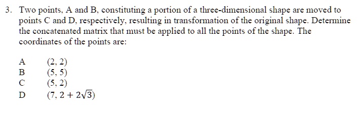 SOLVED: Three points, A, B, and C, constituting a portion of a three ...