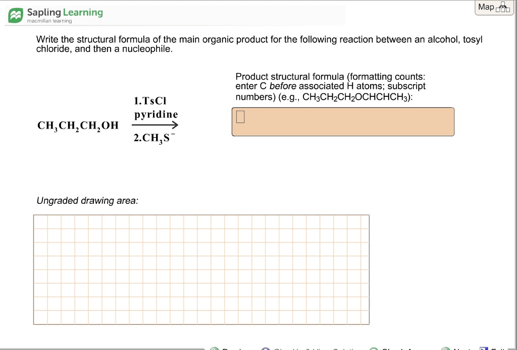SOLVED: 'Write the structural formula of the main organic product for the following reaction ...