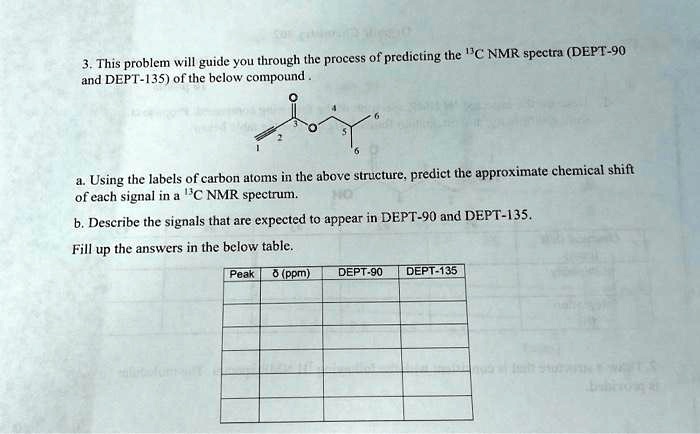 SOLVED: 3. This problem will guide you through the process of predicting the 1H NMR spectra ...