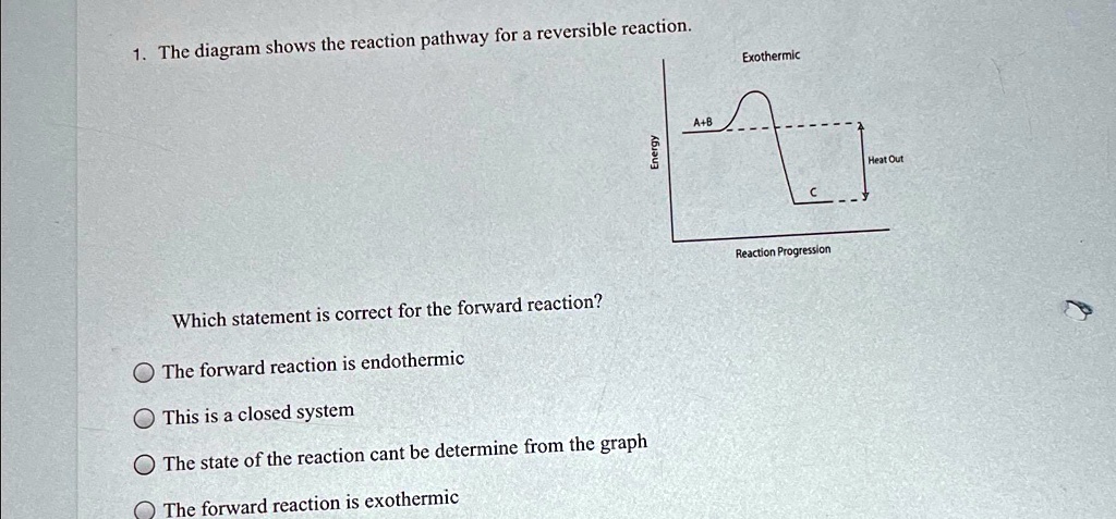 1. The diagram shows the reaction pathway for a reversible reaction. Which statement is correct ...