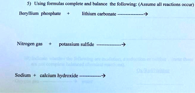 VIDEO solution: Using formulas complete and balance lhe following ...
