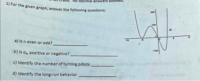 SOLVED: a) Is n even or odd? b) Is a positive or negative? c) Identify ...