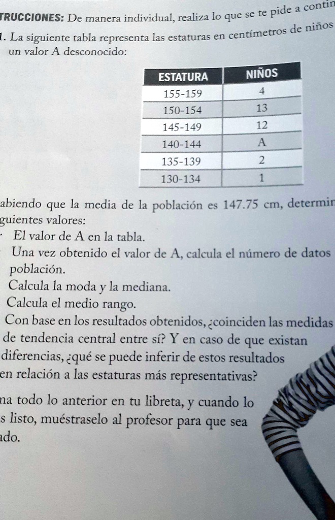 SOLVED: como calculo la moda y la mediana pide contir 'RUCCIONES: De ...