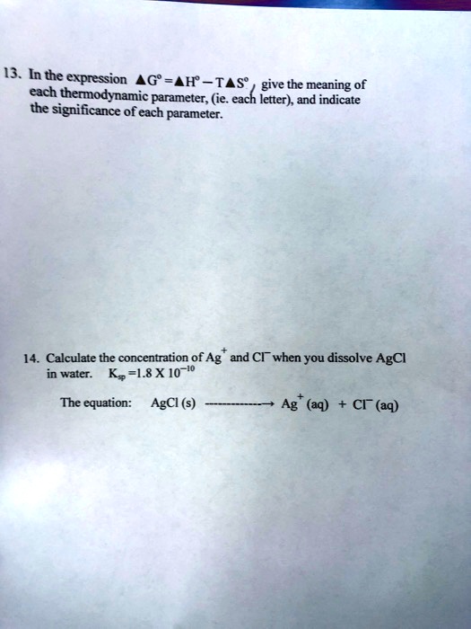 SOLVED: In the expression AG = AHTAS, give the meaning of each ...