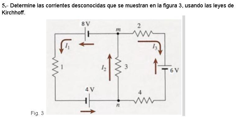 SOLVED: Determine las corrientes desconocidas que se muestran en la ... SOLVED: Determine las corrientes desconocidas que se muestran en la ...